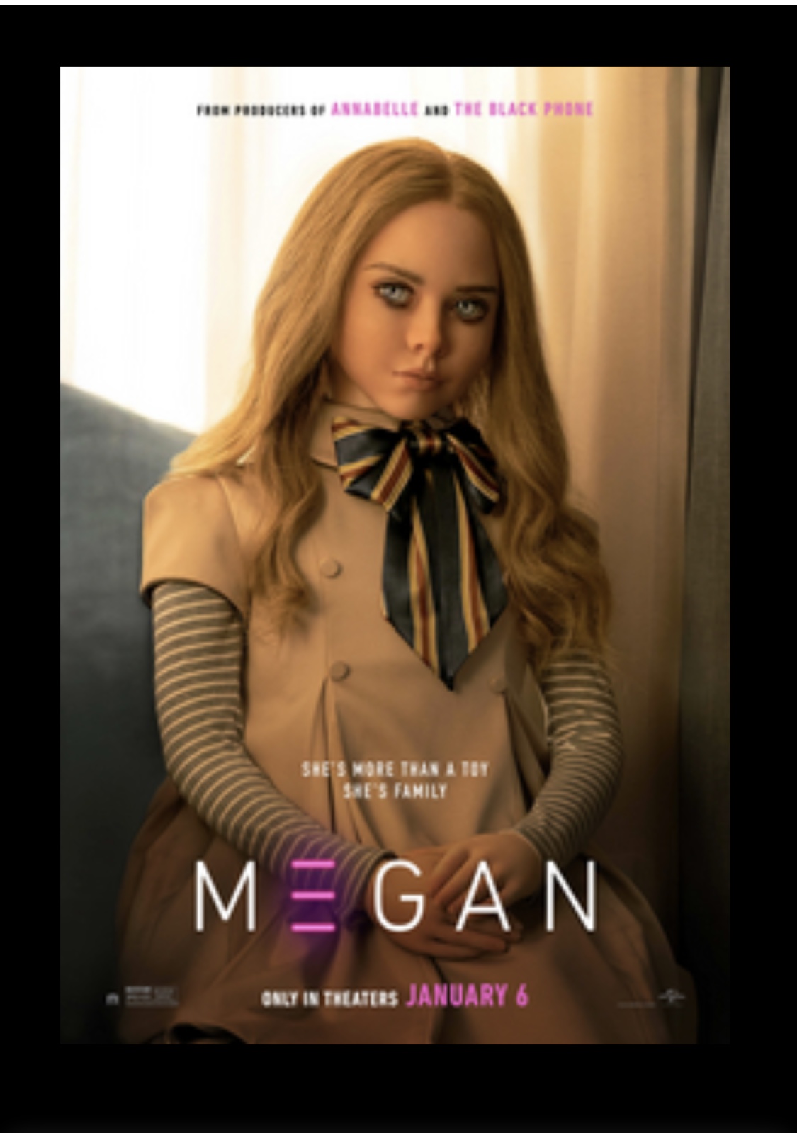 Theatrical release poster for M3GAN (2022) – starburstmedialounge