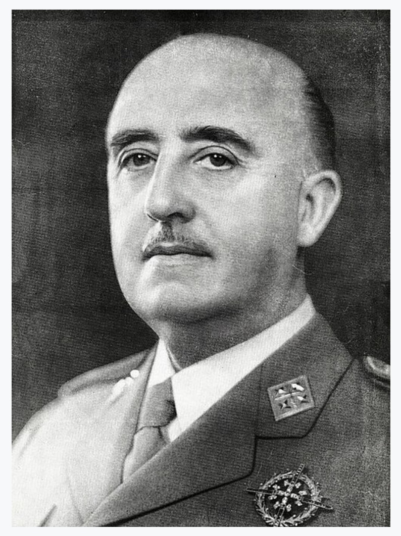 Francisco Franco, dictator of Spain from 1939 until his death in 1975 ...